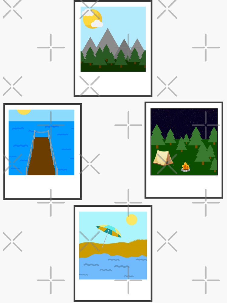 "Polaroid nature stickers (4 pack)" Sticker by Midwest-Designs | Redbubble