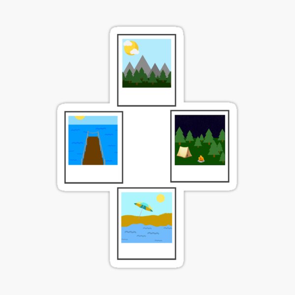 "Polaroid nature stickers (4 pack)" Sticker by Midwest-Designs | Redbubble
