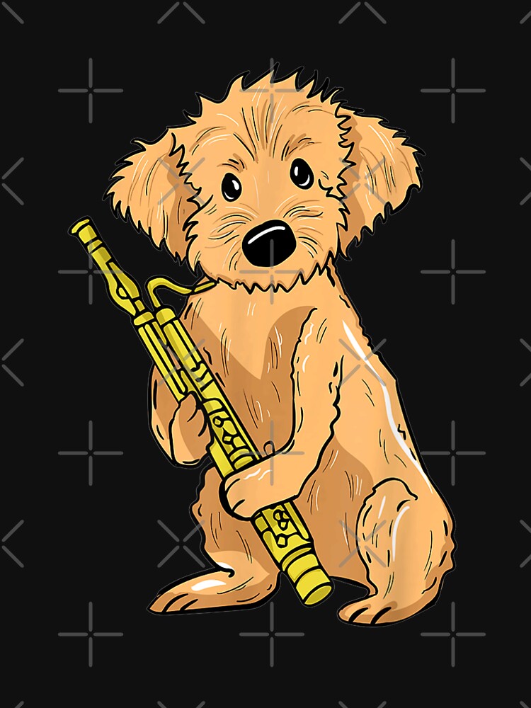 "Cute Goldendoodle Dog Playing Bassoon Gift " T-shirt by ChristoLewis ...