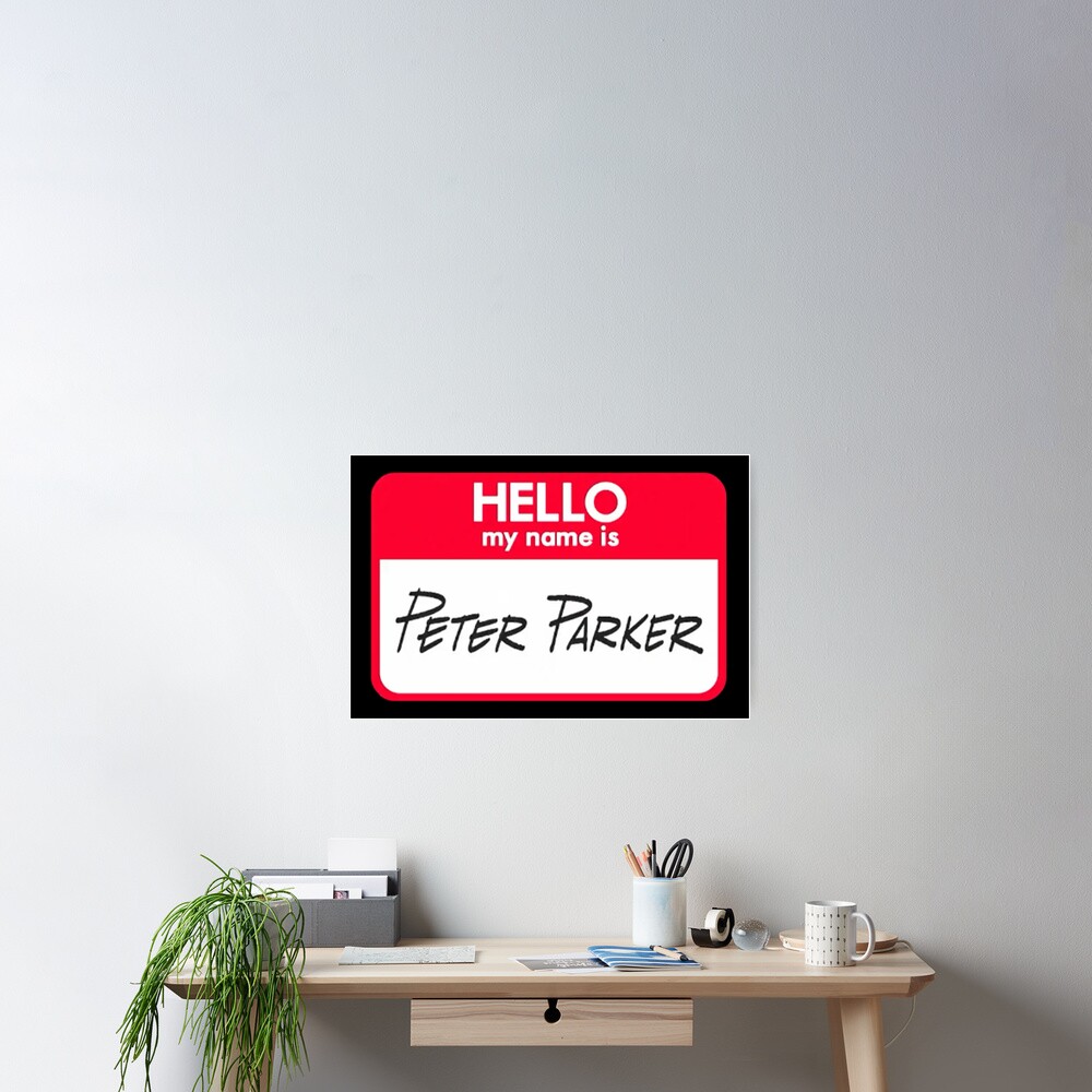 "Peter Parker name tag" Poster for Sale by adarshajith | Redbubble