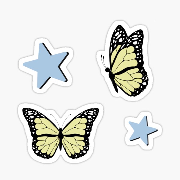 "Stars & Butterflies sticker pack " Sticker by glossyheaven | Redbubble