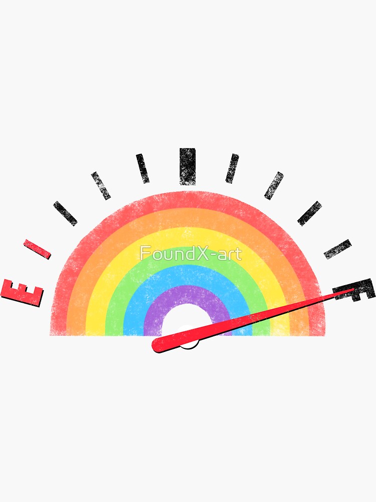 "The Rainbow Meter. " Sticker for Sale by FoundX-art | Redbubble
