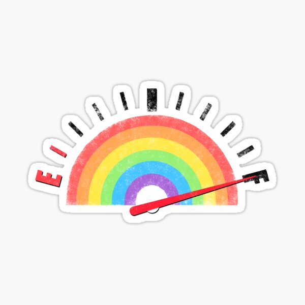 "The Rainbow Meter. " Sticker for Sale by FoundX-art | Redbubble