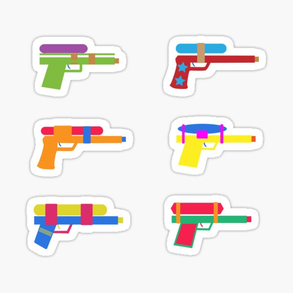 "Water Gun Patter" Sticker by Cartoonchild | Redbubble