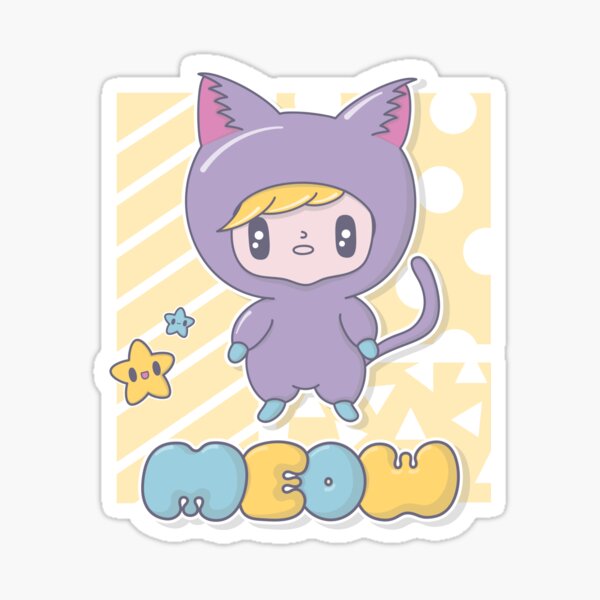 "Kawaii cat boy" Sticker for Sale by studiomogwai | Redbubble