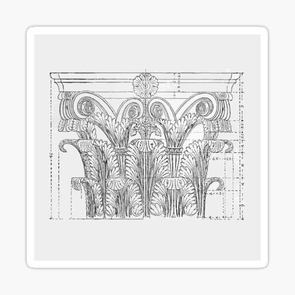 "Classical Corinthian Column" Sticker for Sale by leartset | Redbubble