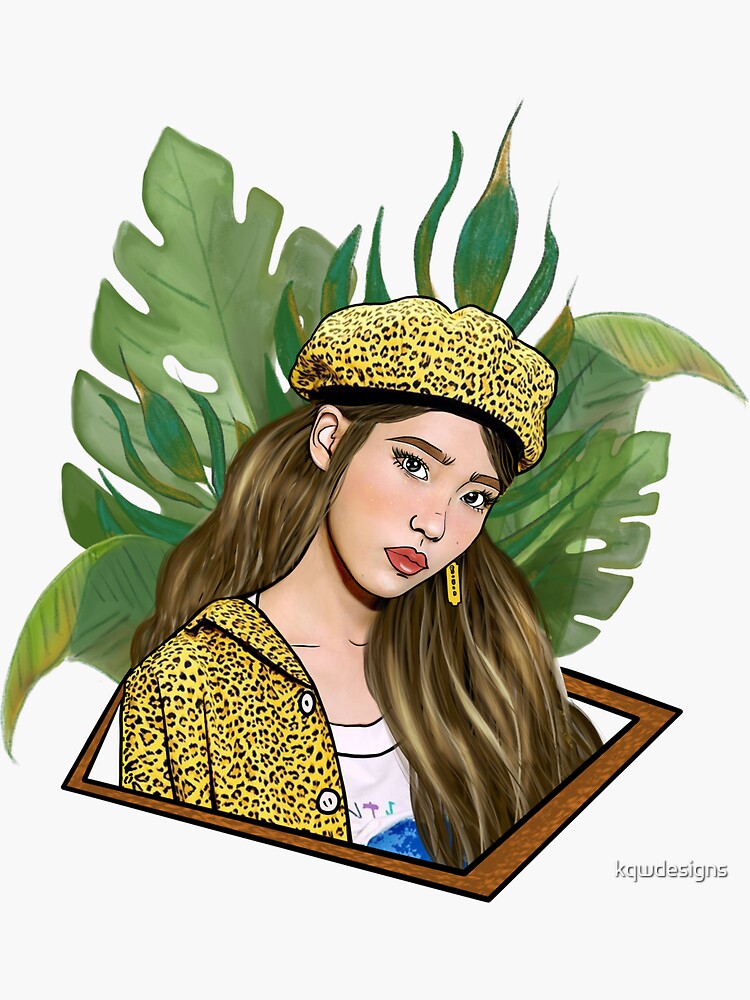 "IU Fan Art" Sticker for Sale by kqwdesigns | Redbubble