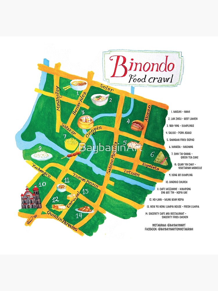 "Binondo Food Crawl" Poster for Sale by BaybayinArt | Redbubble