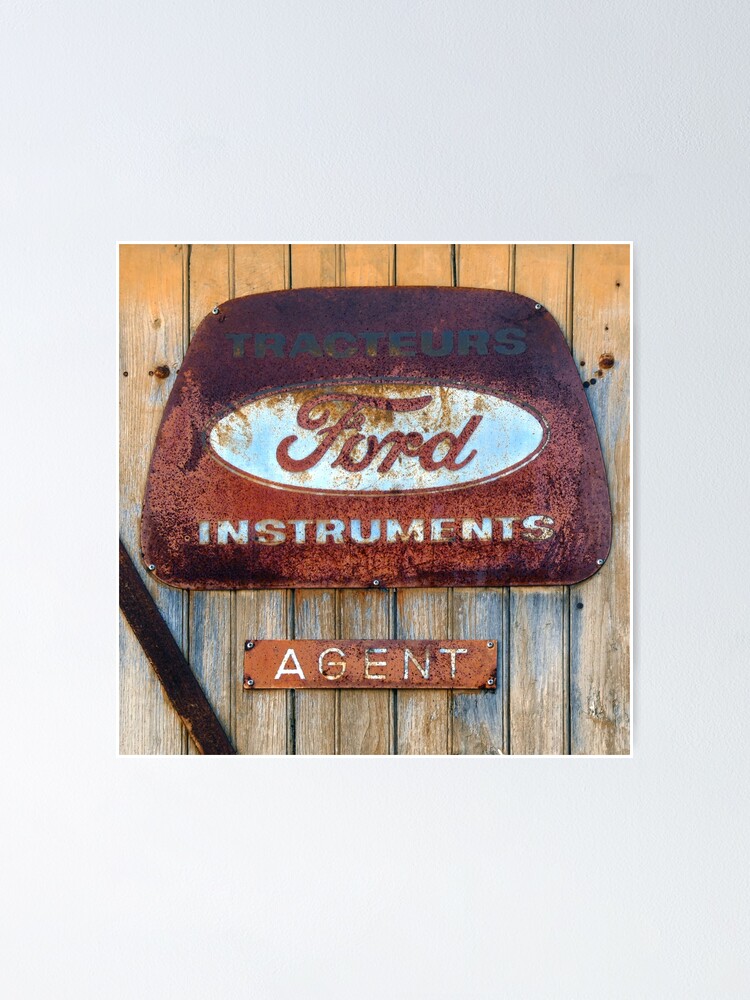 "Rusty Enamel French Sign." Poster by JonDelorme | Redbubble