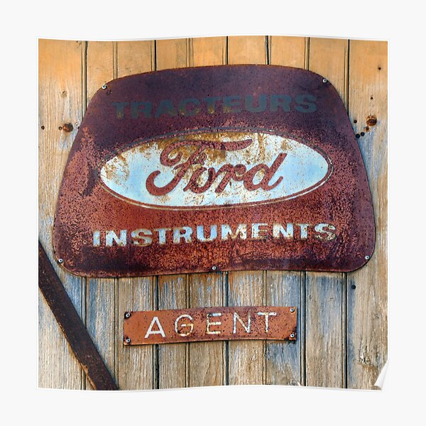 "Rusty Enamel French Sign." Poster by JonDelorme | Redbubble