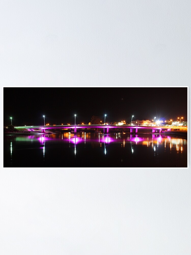 "New Leven Bridge by Night, Ulverstone, Tasmania" Poster for Sale by ...