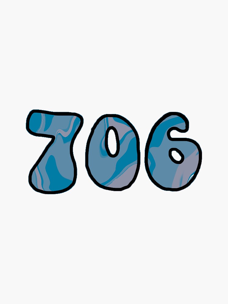 "Augusta Georgia 706 Area Code Retro Numbers" Sticker for Sale by mgs ...
