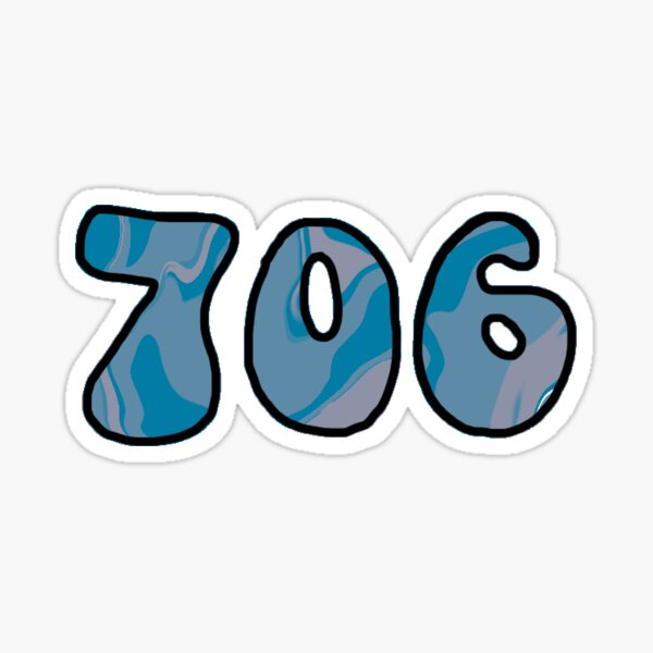 "Augusta Georgia 706 Area Code Retro Numbers" Sticker for Sale by mgs ...