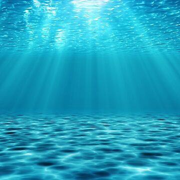 "Turquoise Ocean Underwater Scene 3D Illustration" Poster for Sale by ...