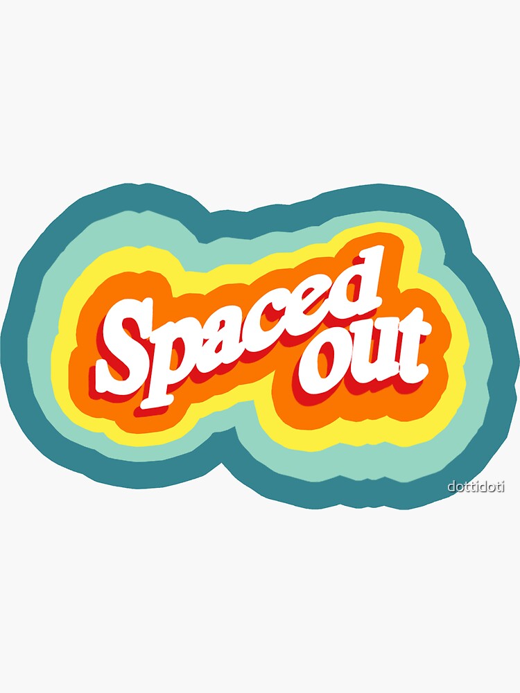 "Spaced Out retro Aesthetic sticker" Sticker for Sale by dottidoti ...