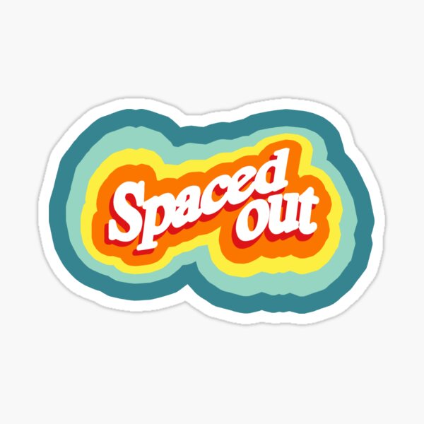 "Spaced Out retro Aesthetic sticker" Sticker for Sale by dottidoti ...