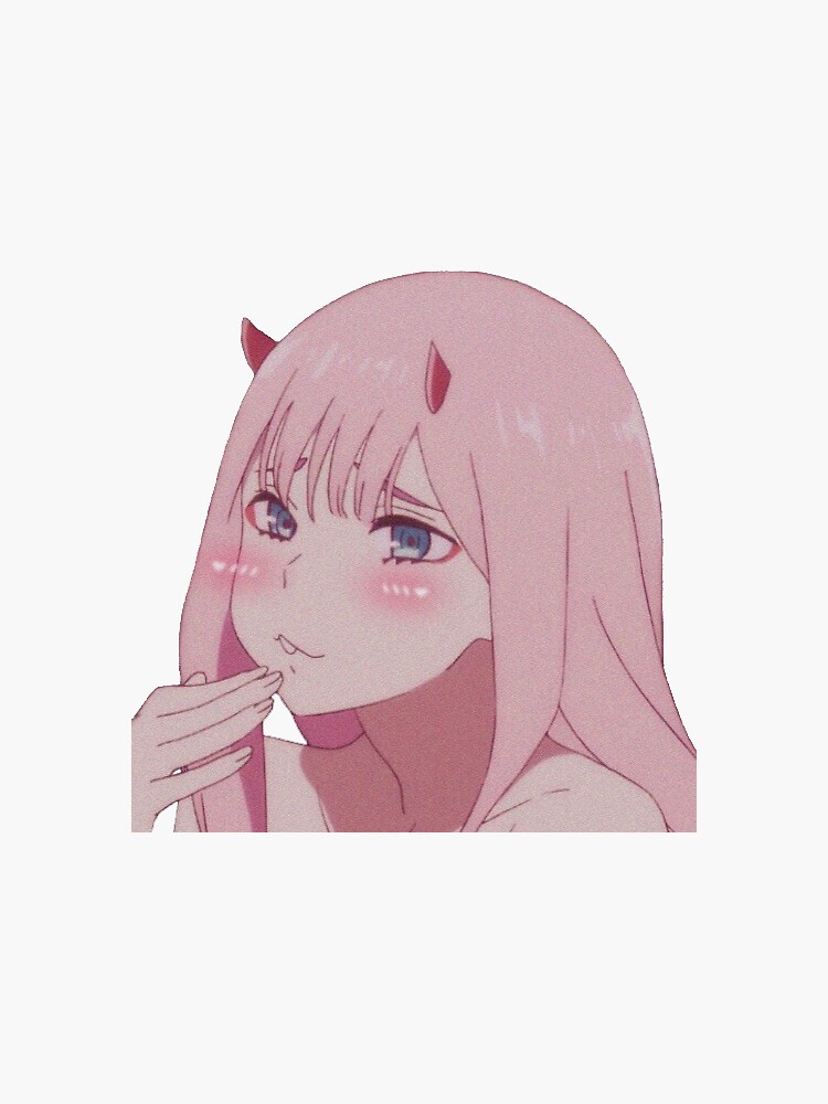 "Zero Two " Sticker for Sale by Yukimyuu | Redbubble