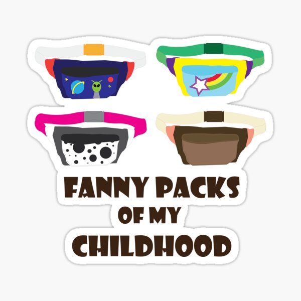 "Fanny Packs of my Childhood" Sticker by michelle2mmb | Redbubble