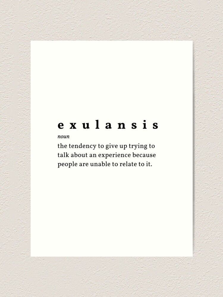 Lámina artística for Sale con la obra «Exulansis: la tendencia a ...