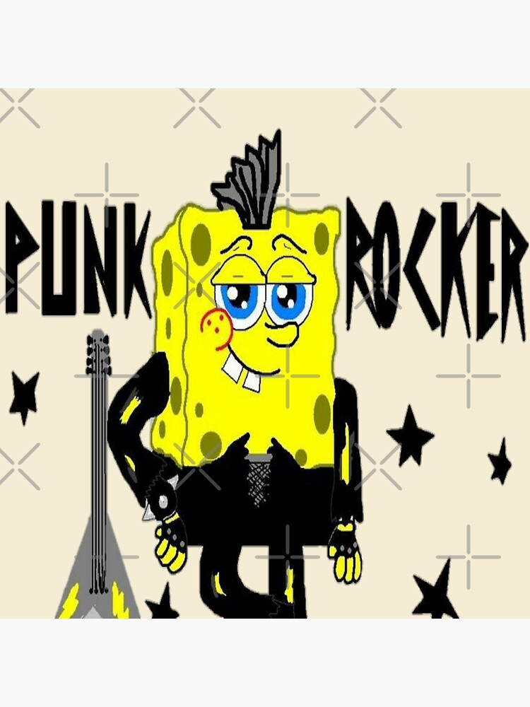 "Spongebob, punk rocker" Poster for Sale by Bodda01 | Redbubble