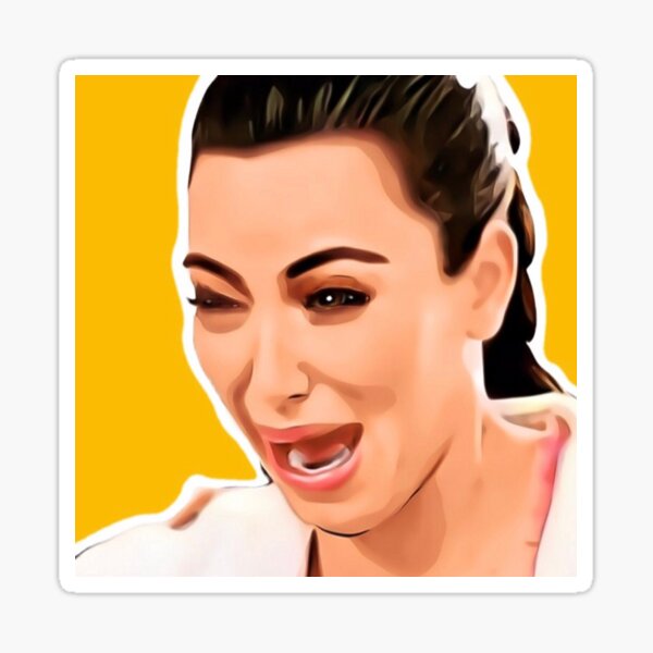 "Kim Kardashian Crying Meme" Sticker by alexiasimoes6 | Redbubble