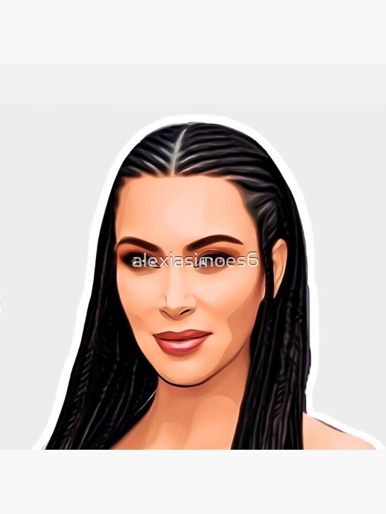 "Kim Kardashian" Sticker for Sale by alexiasimoes6 | Redbubble