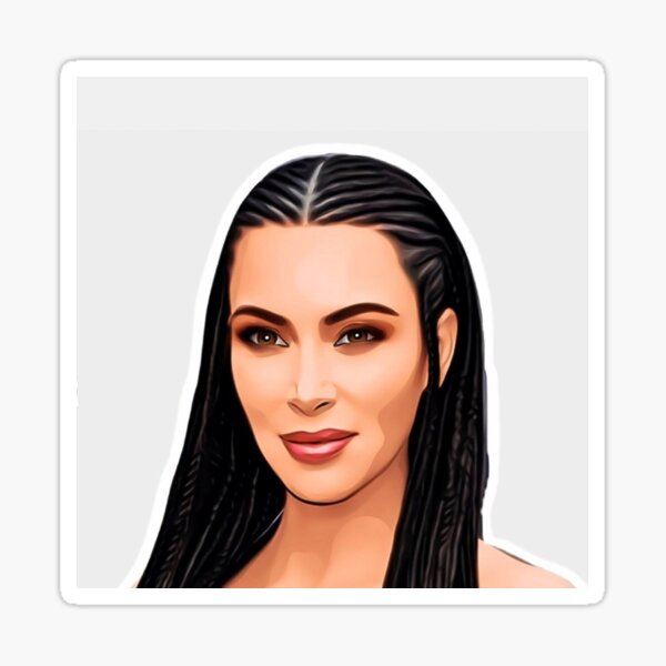 "Kim Kardashian" Sticker for Sale by alexiasimoes6 | Redbubble