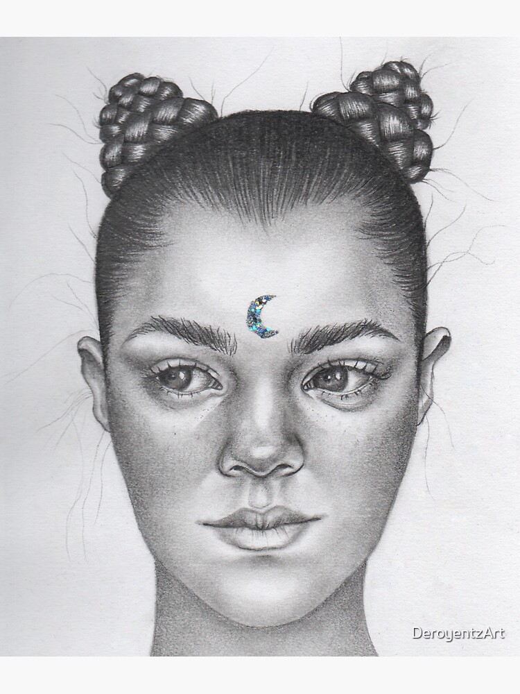 "MoonChild Drawing" Sticker by DeroyentzArt | Redbubble