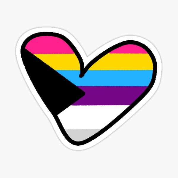 "LGBTQ+ Panromantic Demisexual Heart" Sticker for Sale by VtheArtist ...