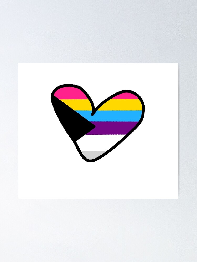 "LGBTQ+ Panromantic Demisexual Heart" Poster for Sale by VtheArtist ...