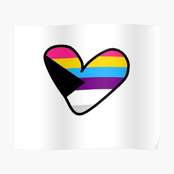 "LGBTQ+ Panromantic Demisexual Heart" Poster for Sale by VtheArtist ...