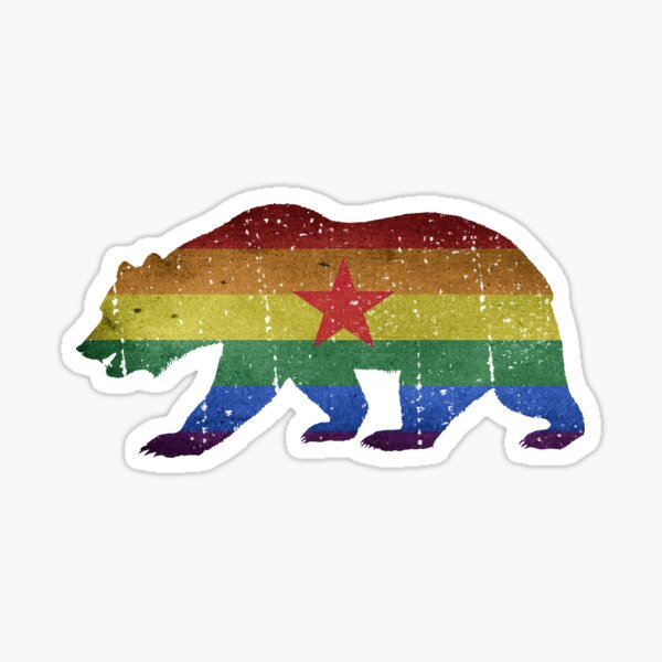 "California Bear LGBT" Sticker by sofiiahrih | Redbubble