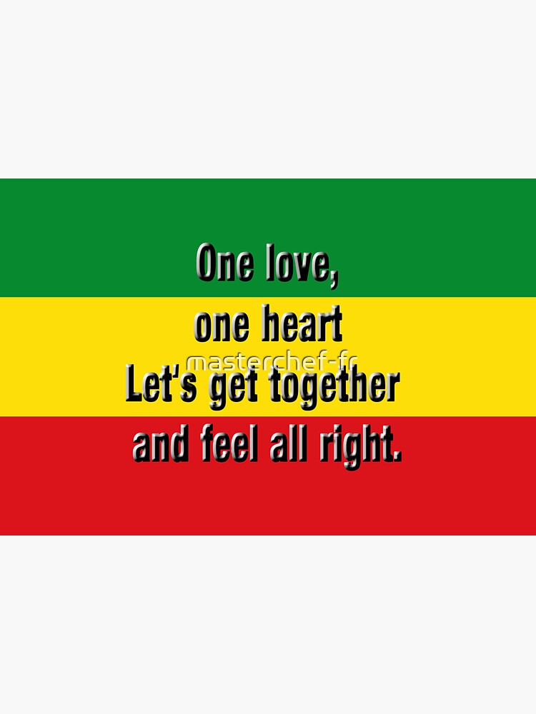"One love Rasta flag" Sticker for Sale by masterchef-fr | Redbubble