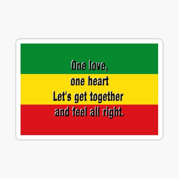 "One love Rasta flag" Sticker for Sale by masterchef-fr | Redbubble