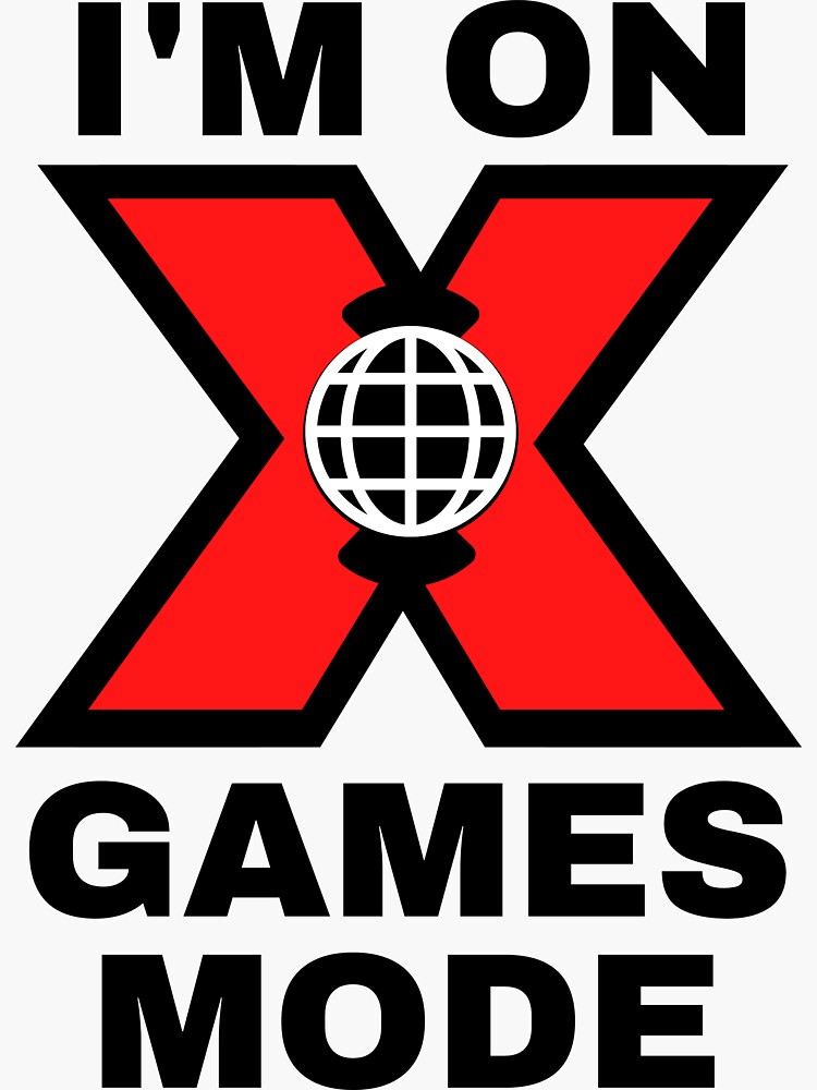 "XGames mode" Sticker for Sale by Laura Montalvo | Redbubble