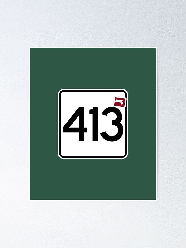 Póster «Ruta estatal de Massachusetts 413 (código de área 413)» de ...