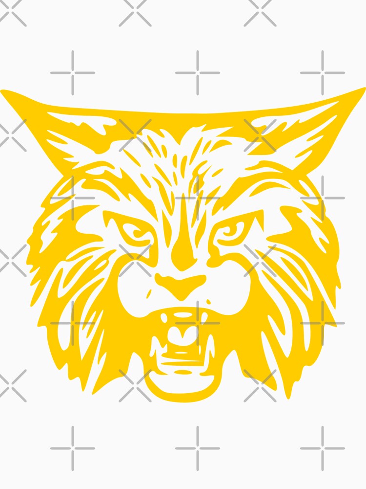 "Tangerine Yellow Wildcat Mascot Animal Head Illustrations" T-shirt by ...