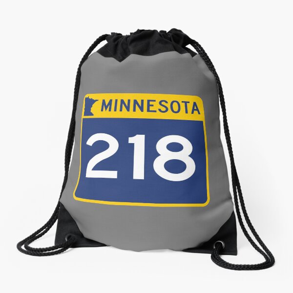 "Minnesota State Route 218 (Area Code 218)" Drawstring Bag for Sale by ...