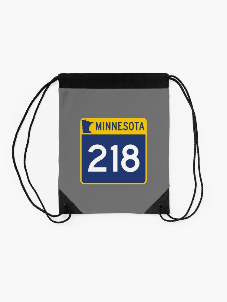 "Minnesota State Route 218 (Area Code 218)" Drawstring Bag for Sale by ...