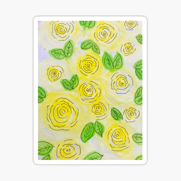 "Yellow me!" Sticker for Sale by Kanchh | Redbubble