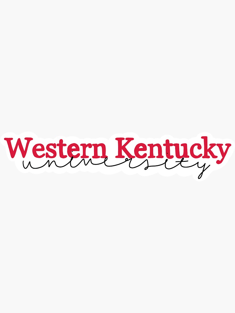 "Western Kentucky University" Sticker for Sale by Chloejaiswal | Redbubble