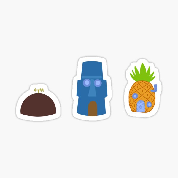 "spongebob houses" Sticker for Sale by ellanadboralski | Redbubble