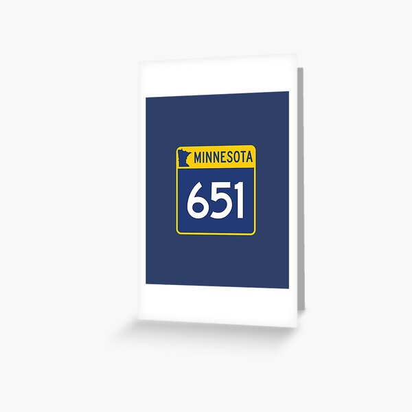 "Minnesota State Route 651 (Area Code 651)" Greeting Card by SRnAC ...
