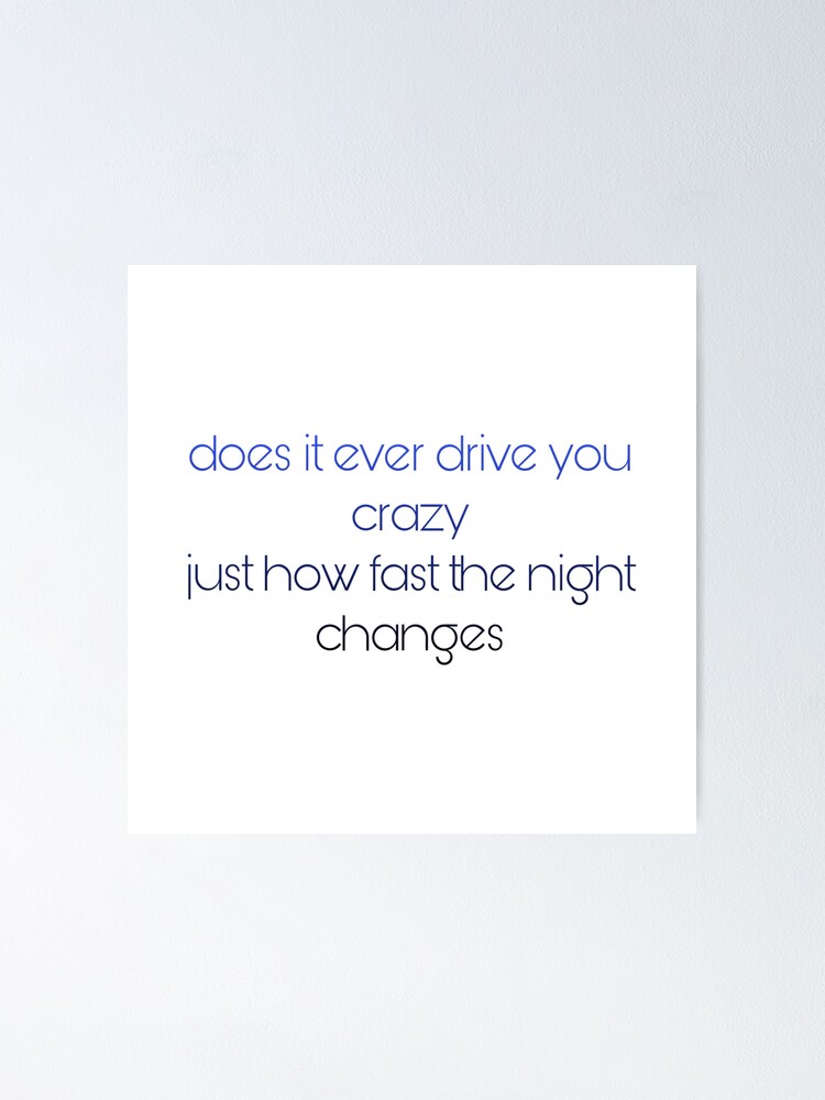 "One Direction Night Changes " Poster for Sale by samc47 | Redbubble