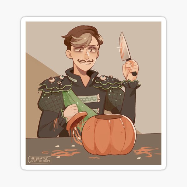 "Remus (Pumpkin Carving)" Sticker for Sale by caffeineCryptid | Redbubble