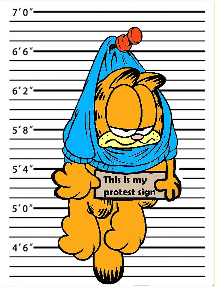 "Garfield Mugshot " Poster by marycherryy | Redbubble