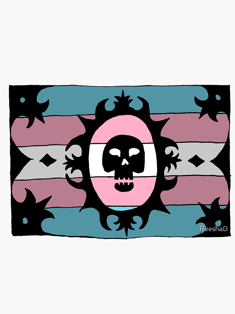 "Gothic trans pride flag" Sticker for Sale by ReeshaD | Redbubble