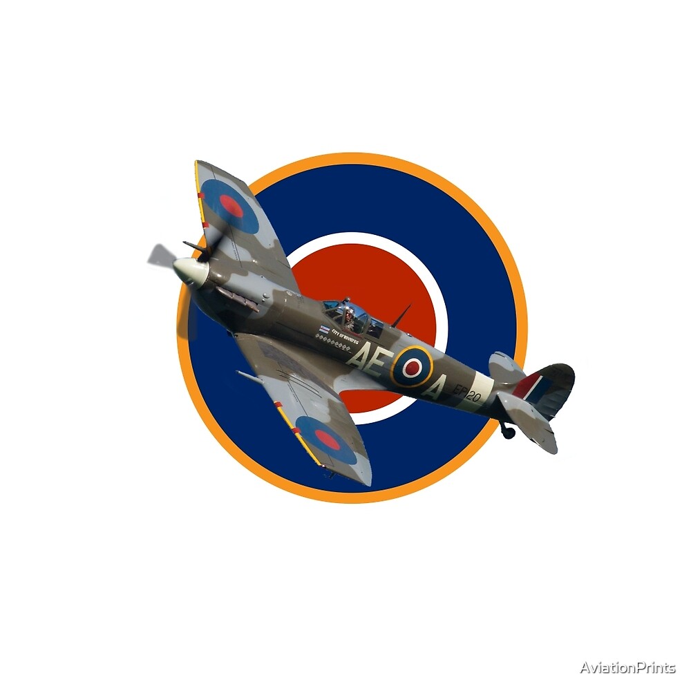 "Spitfire and Roundel" by AviationPrints | Redbubble