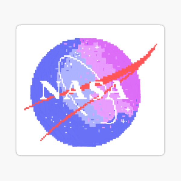 "NASA (pixel art)" Sticker by Bangshii | Redbubble