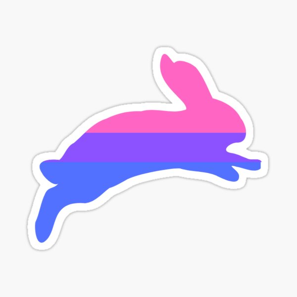 "Bisexual Pride Rabbit LGBTQ" Sticker by RadicalRylie | Redbubble